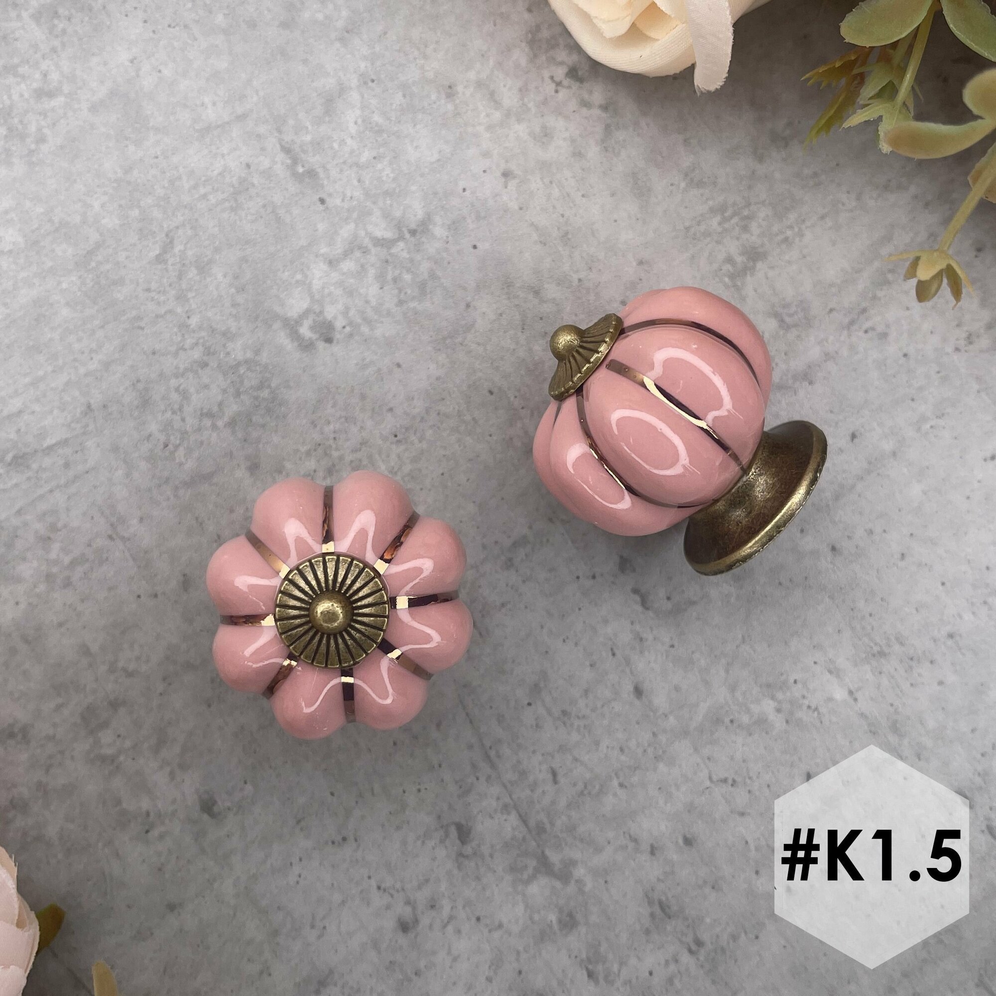 Ручка-кнопка керамика, 2 шт (К1.5), оригинал - не реплика