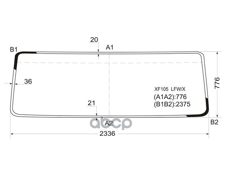 Стекло лобовое Daf XF 06-19 XYG арт. XF105 LFW/X
