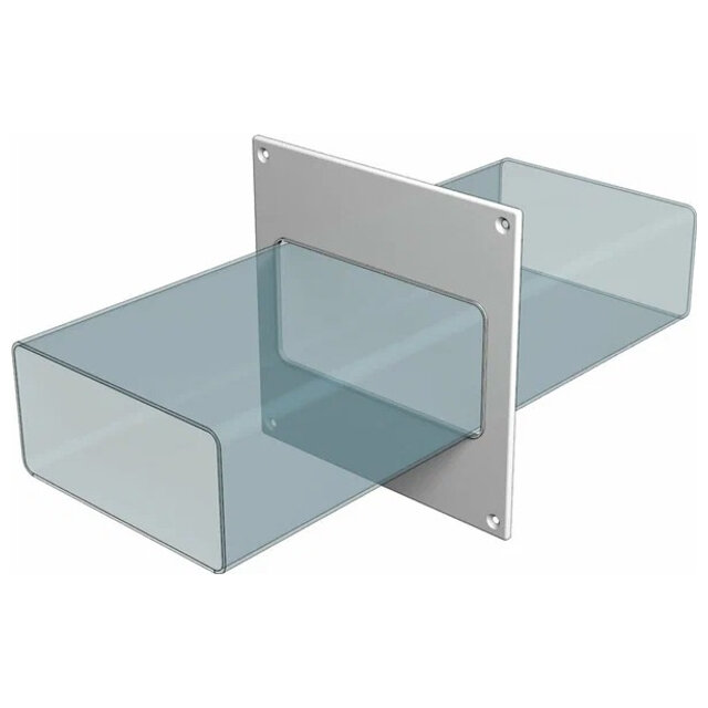 BRAND Накладка торцевая пластик 150х150 мм для воздуховода 60х120 мм монтаж легкий