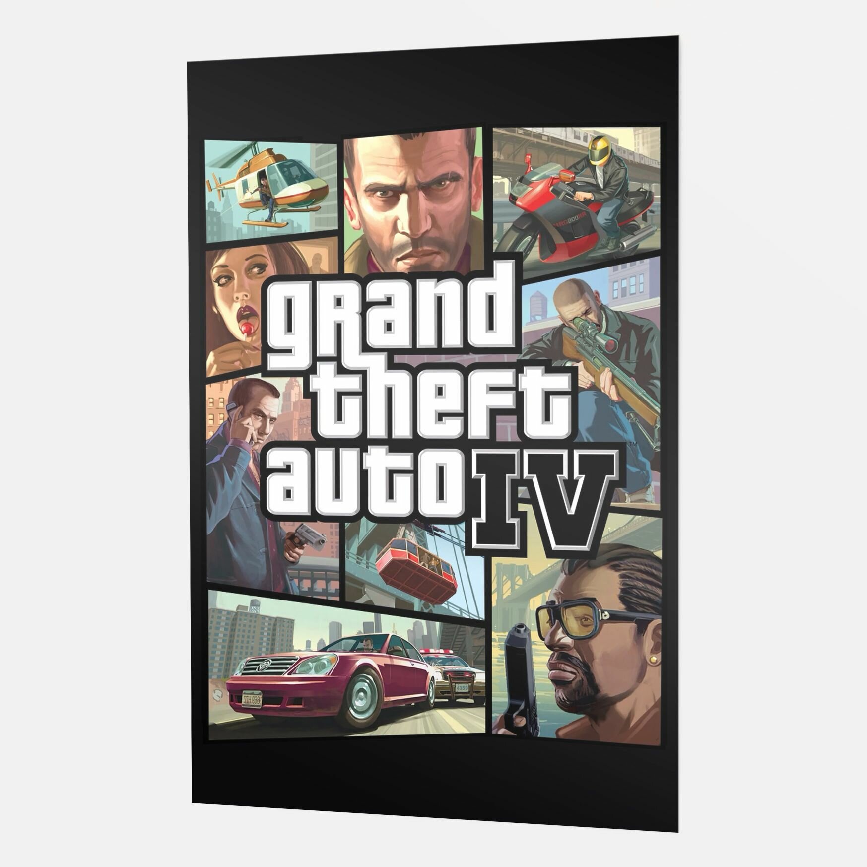 Интерьeрный постер (плакат на стену) по игре Grand Theft Auto 4 (GTA 4) - 40x60 см. - от Poster4me