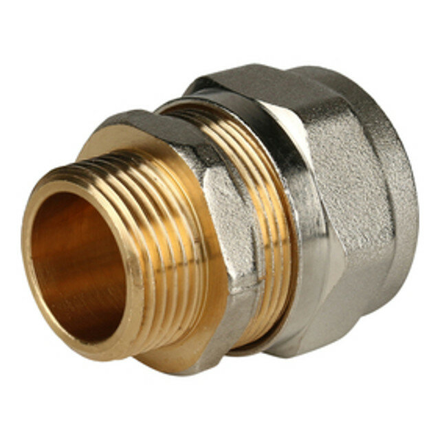 STOUT соединитель обжимной металлопластиковый НР 3/4х26 для монтажа сантехнических труб