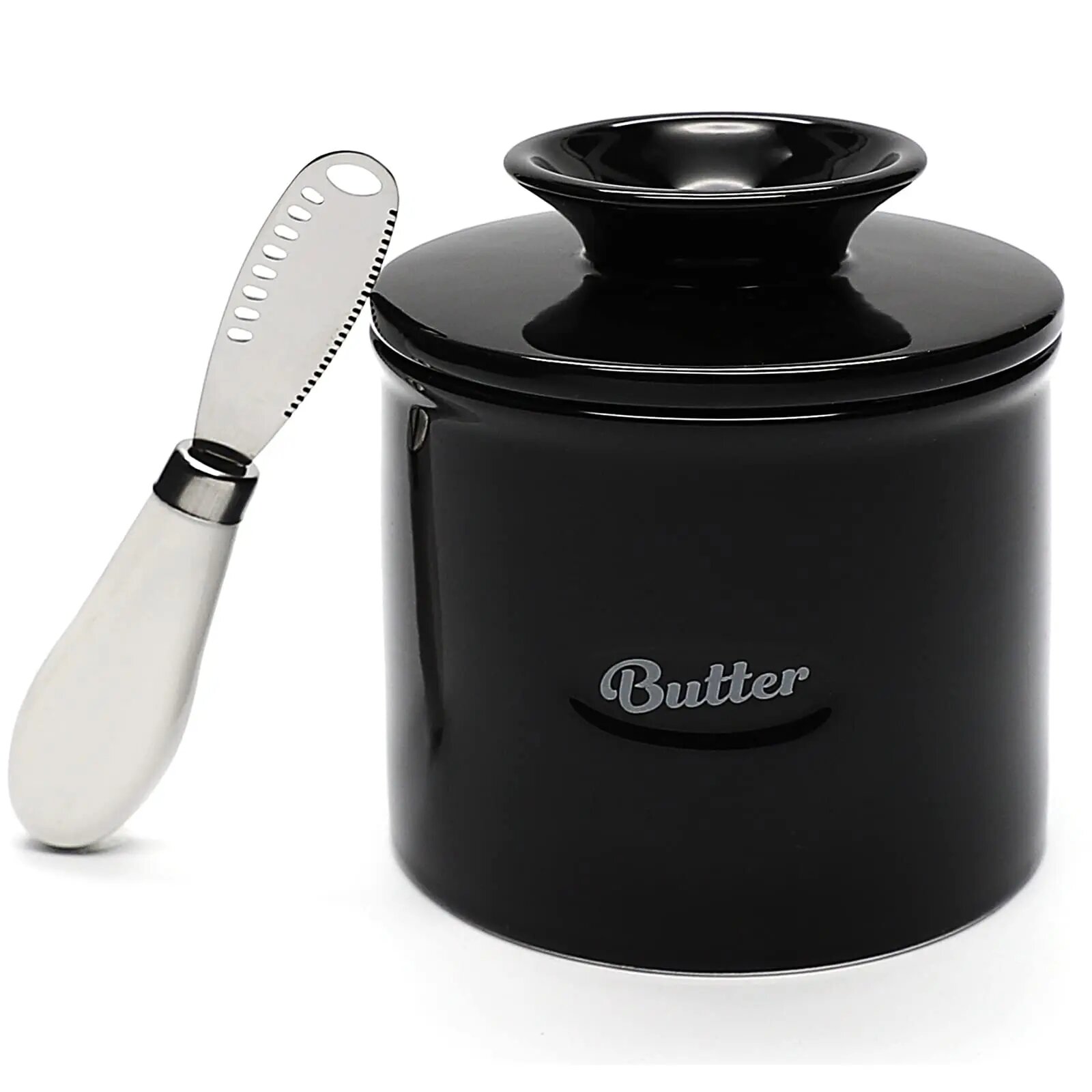 Керамическая масленка для масла "Французский сливочный крок" Butter Crock2