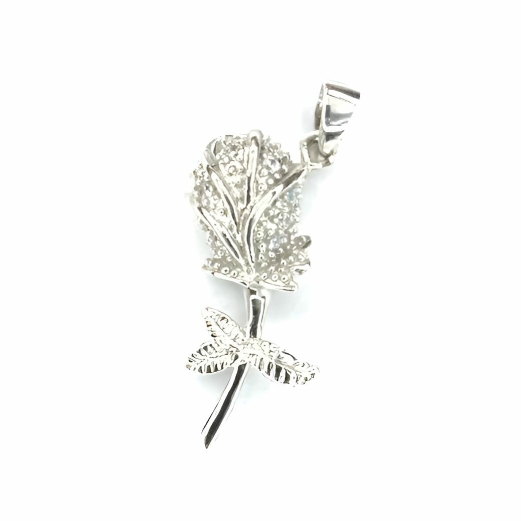 Подвеска, серебро, 925 проба, родирование, фианит