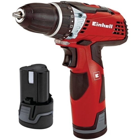 Дрель-шуруповерт аккумуляторная Einhell TE-CD 12 Li, 12В, 2х2.0 Ач, кейс E-box (4513619)