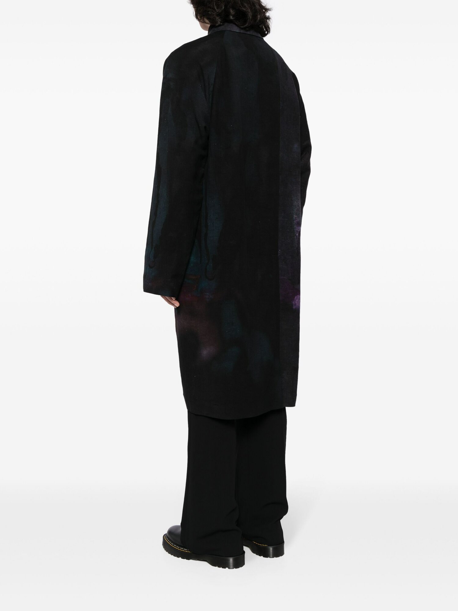 Пальто Yohji Yamamoto Single-breasted graphic-print coat, размер 50 — фото 1
