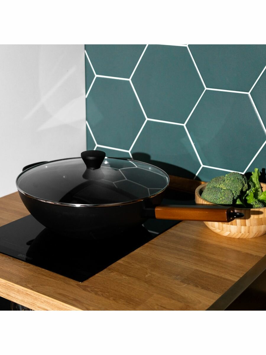 Swed House│Сковорода WOK с крышкой MANDER (NIJKERK), d-32 cm