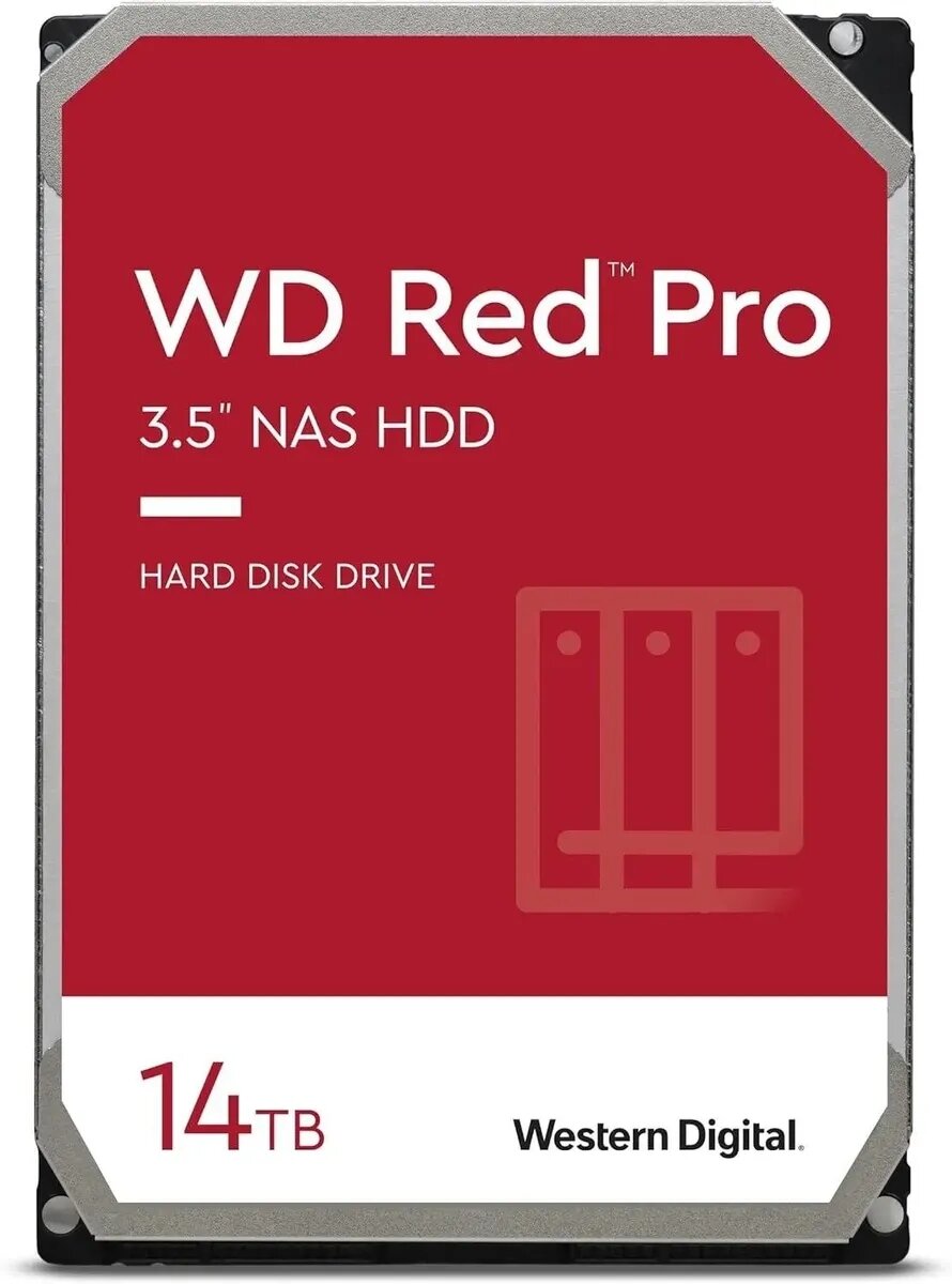 Жесткий диск WD SATA-III 14TB WD142KFGX NAS Red Pro (7200rpm) 512Mb 3.5