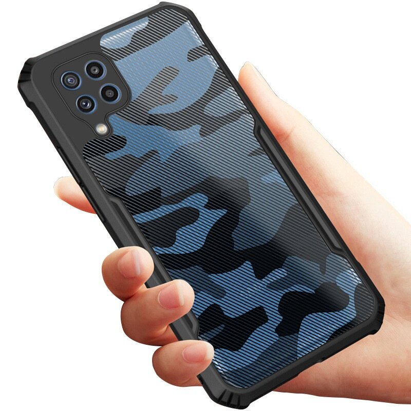 Чехол Чехол. ру задняя панель-крышка-накладка для Samsung Galaxy M32 (SM-M325F) 2021 из качественного силикона с дизайном Камуфляж черная