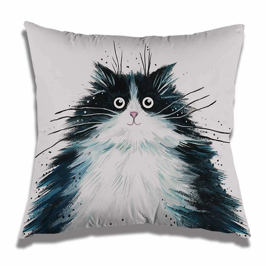 Наволочка декоративная Grand Style Кошка 45х45 на молнии