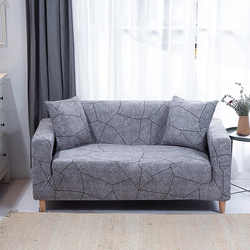 Серый чехол на диван S-EMIGA, 3-seater 190-230cm, color 30