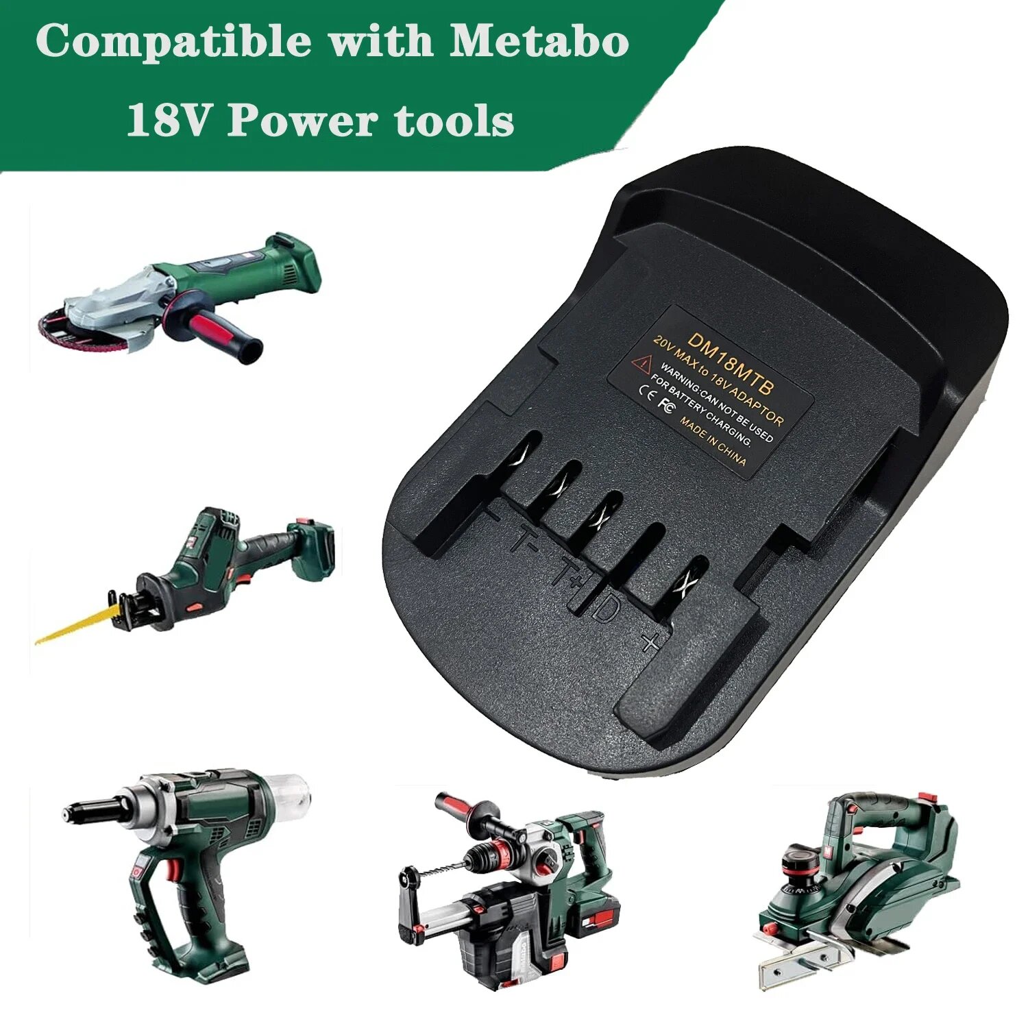 Адаптер для аккумуляторов Dewalt/Milwaukee к Metabo