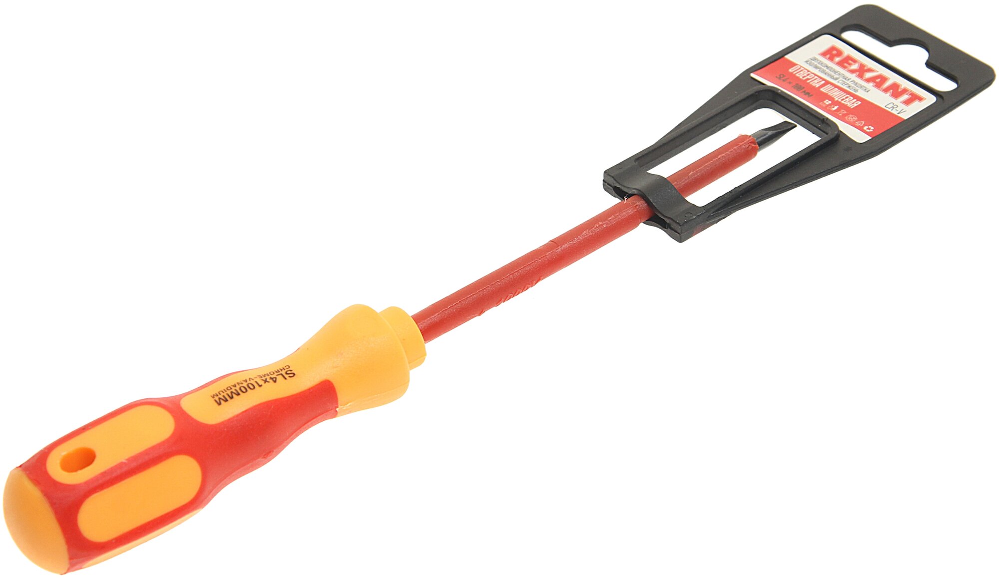 Отвертка "Электрика" SL4 100мм REXANT 12-4712
