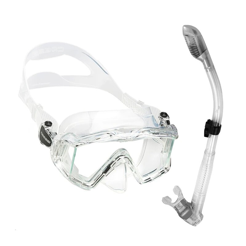 Cressi Pano3 Dry маска для дайвинга Белый, CLEAR