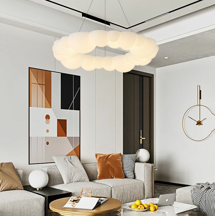 Люстра LJHI Cloud, светодиоды, пульт ДУ, регулировка цветовой температуры — фото 1
