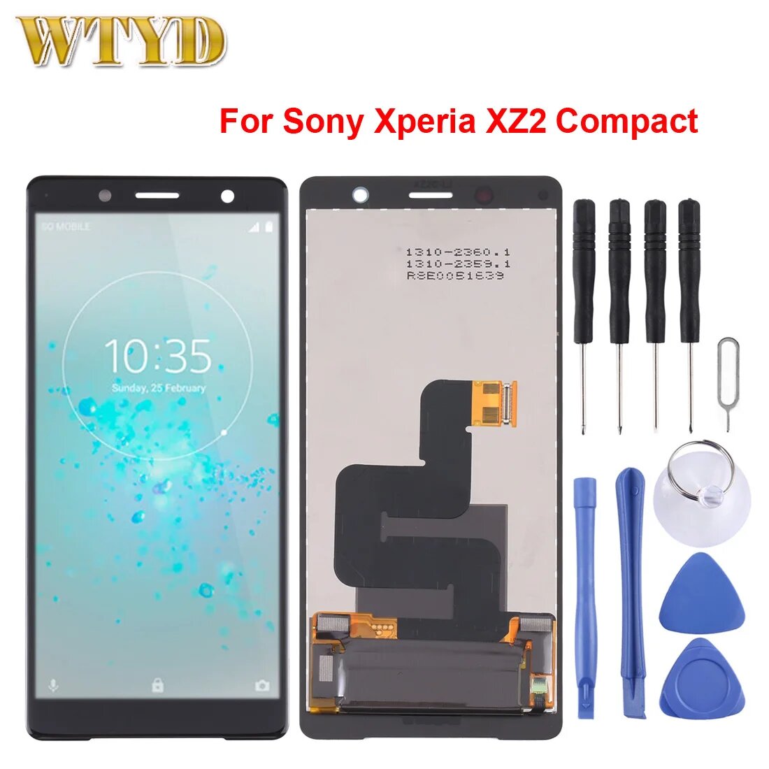 OEM ЖК-экран для Sony Xperia XZ2 Compact с дигитайзером в полной сборке