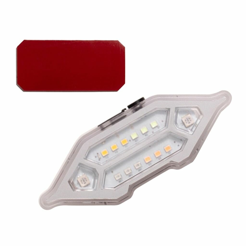 Фары мотоцикла, Мотоцикл и велосипед солнечный предупредительный мигающий свет - серебристая рамка