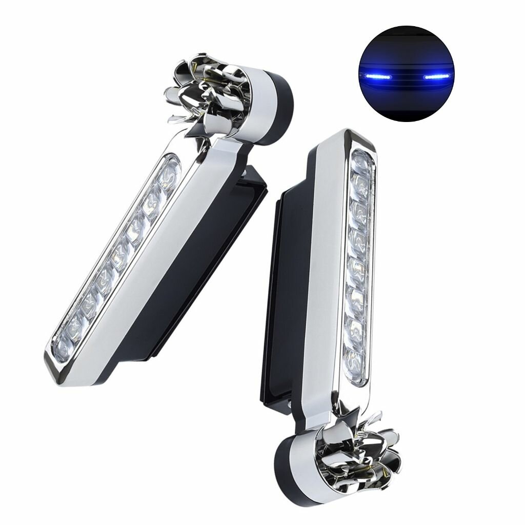 Фара, Светодиодные дневные ходовые огни для радиаторной решетки - синие, 1 пара