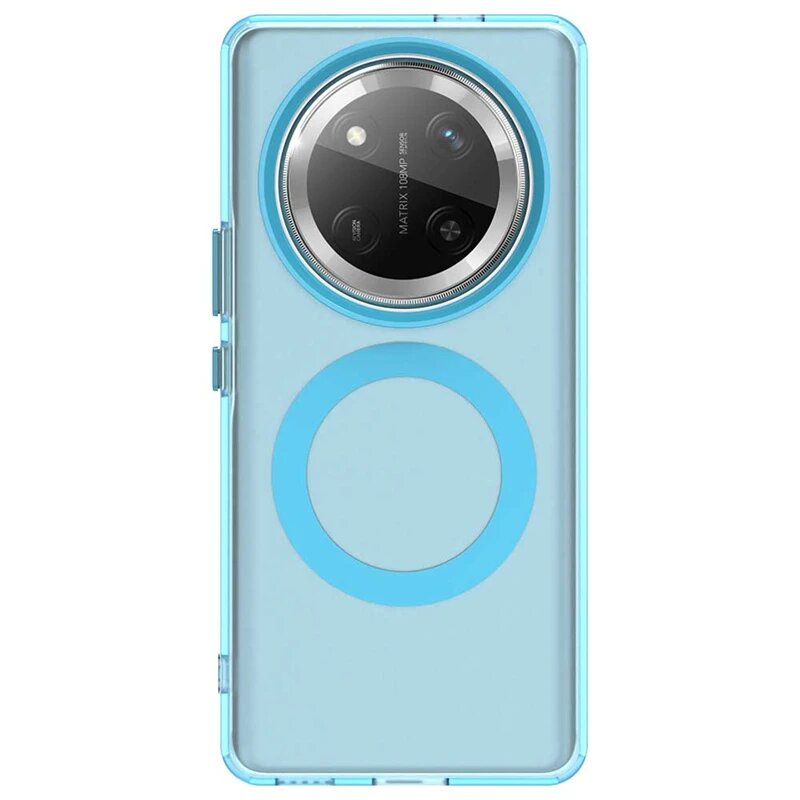 Чехол Honor X9C, Blue, с кольцом для магнитной зарядки