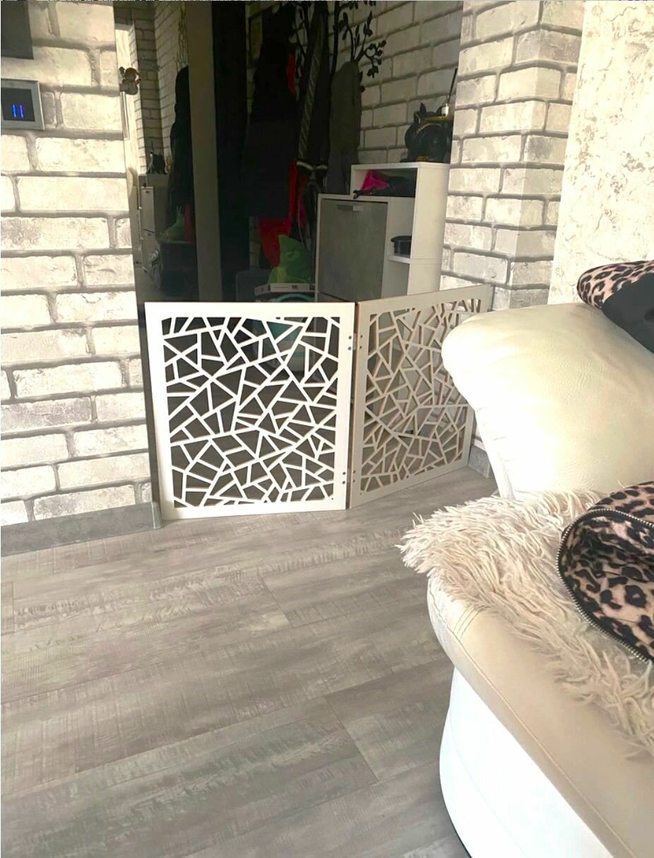 Барьер для собаки. Загородка для собаки. Цвет белый . 58*100 см