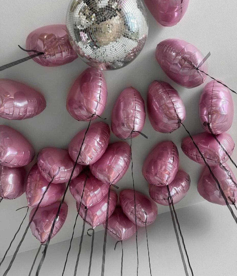 Воздушные шары под потолок «Сердца в небесах»