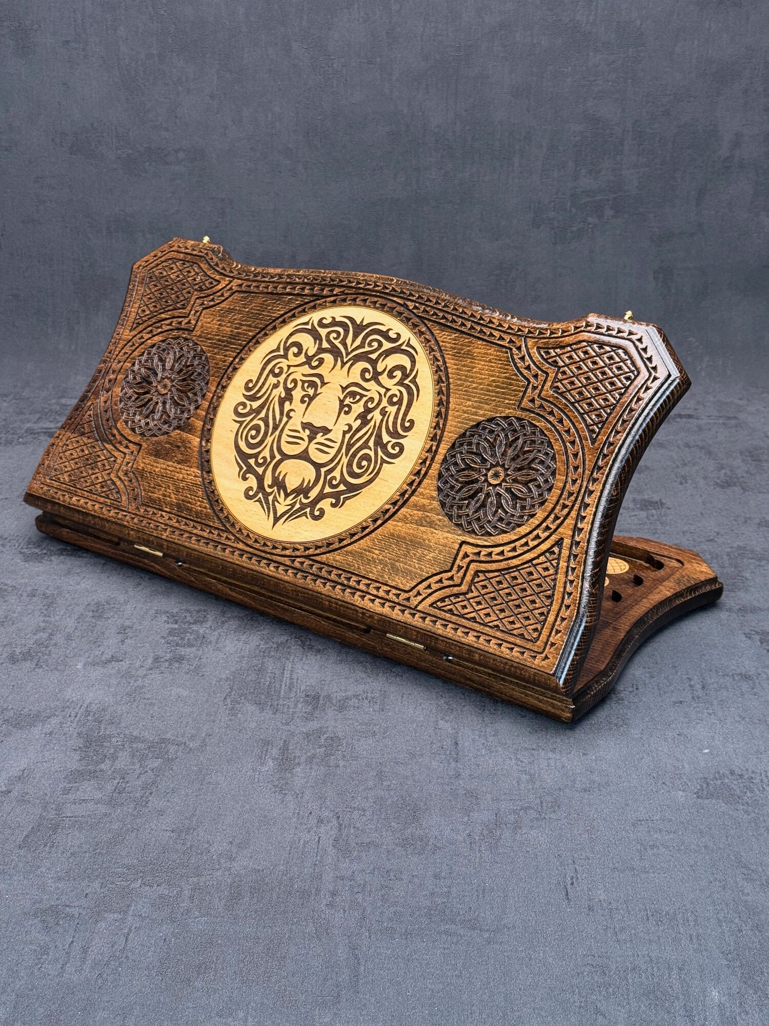 Нарды Деревянные Резные "Лев Царевич"