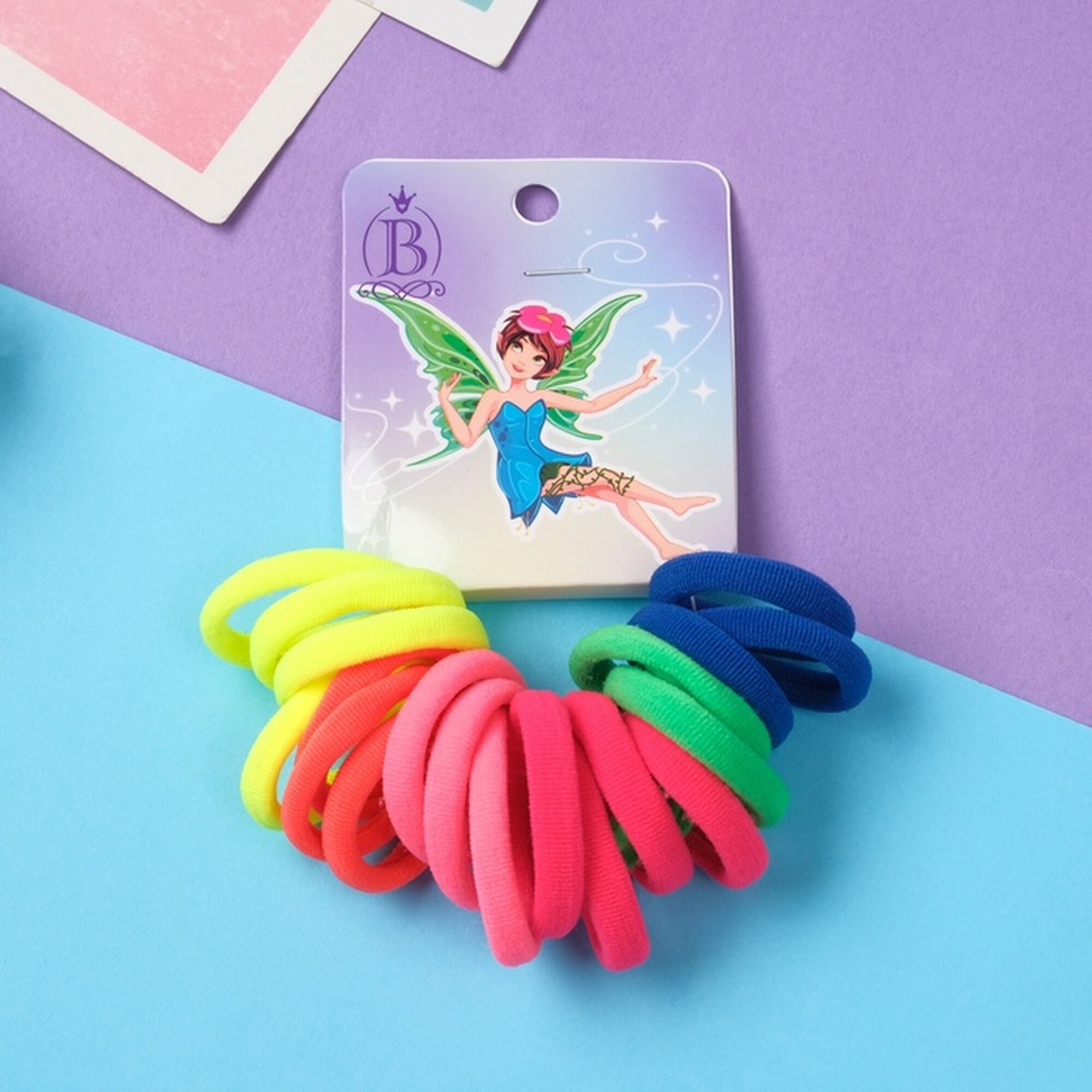 Резинка для волос Выбражулька "Фея Лави", текстиль, 20 штук, длина 2,5 см