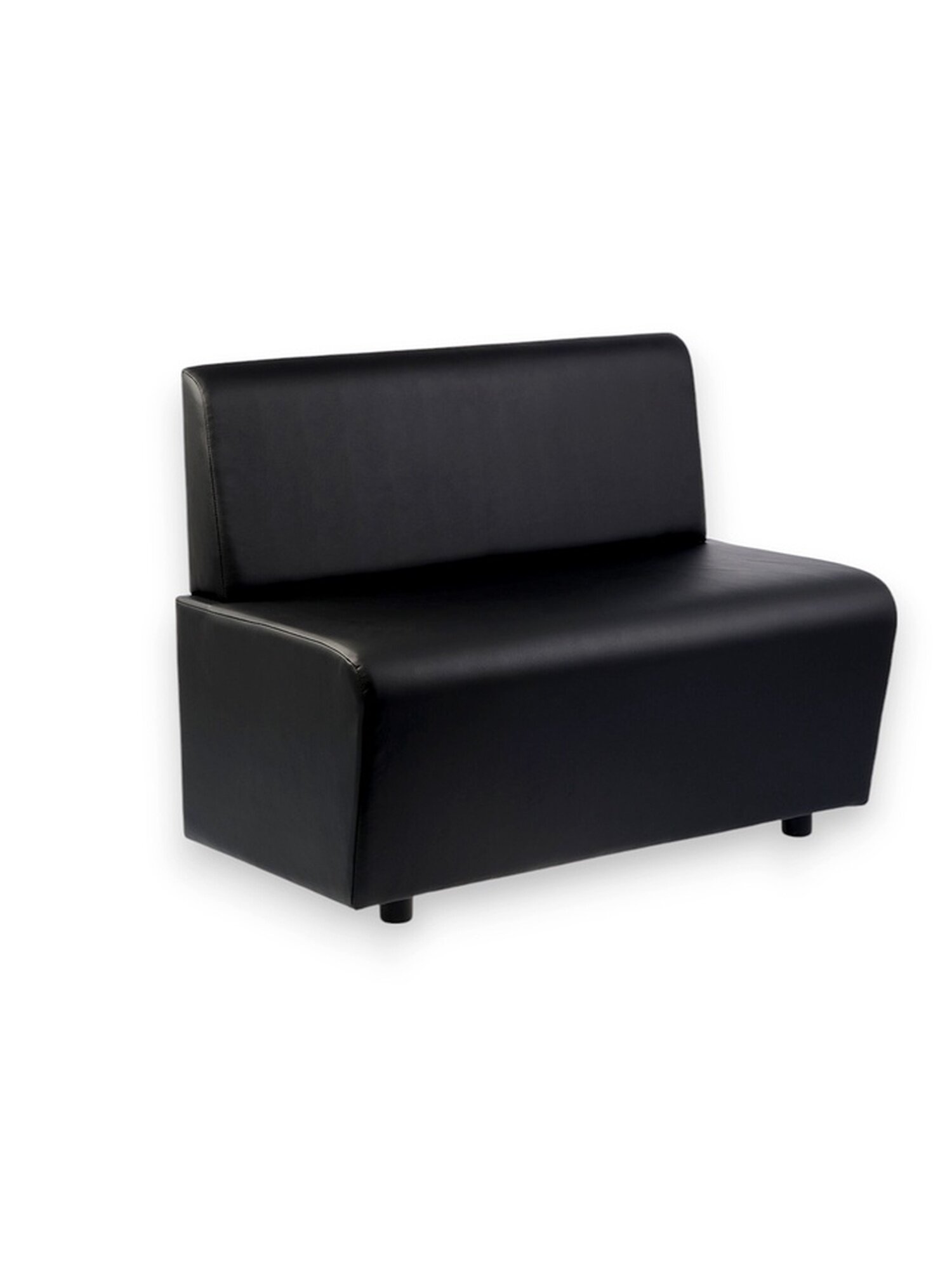 Диван Клик Мебель "Бафф", экокожа, черный, без подлокотников, 1 место