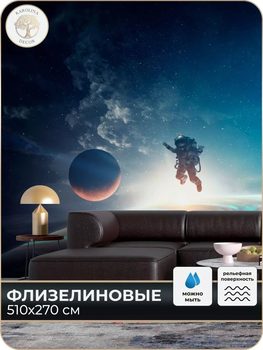 Фотообои Космонавты в детскую в спальню на кухню 500х270