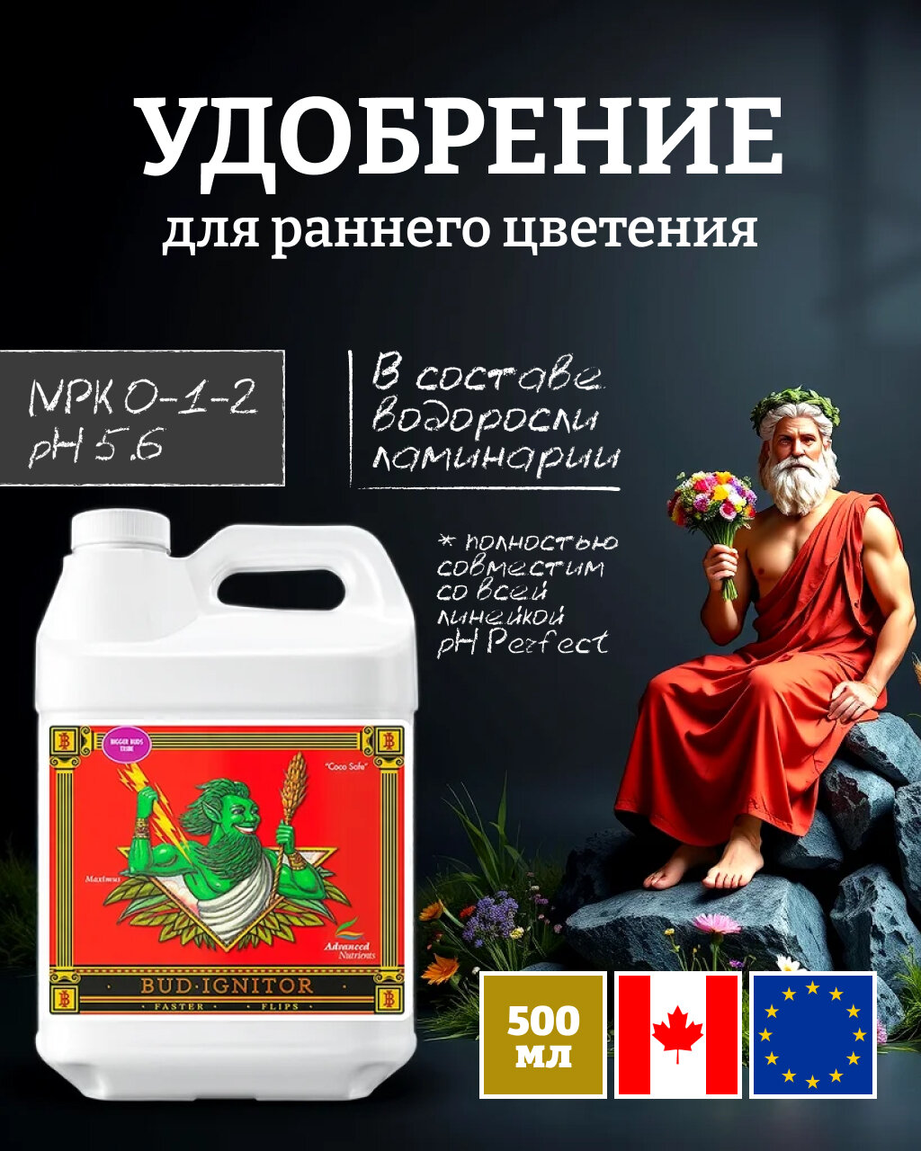 Удобрение - стимулятор цветения Advanced Nutrients Bud Ignitor 0.5 л.