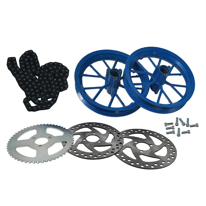 Комплект Передних И Задних Колесных Дисков 12x5x2.75 Для Питбайков MX350 MX400 43CC 47CC 49CC, Мини-мотоциклов Blue