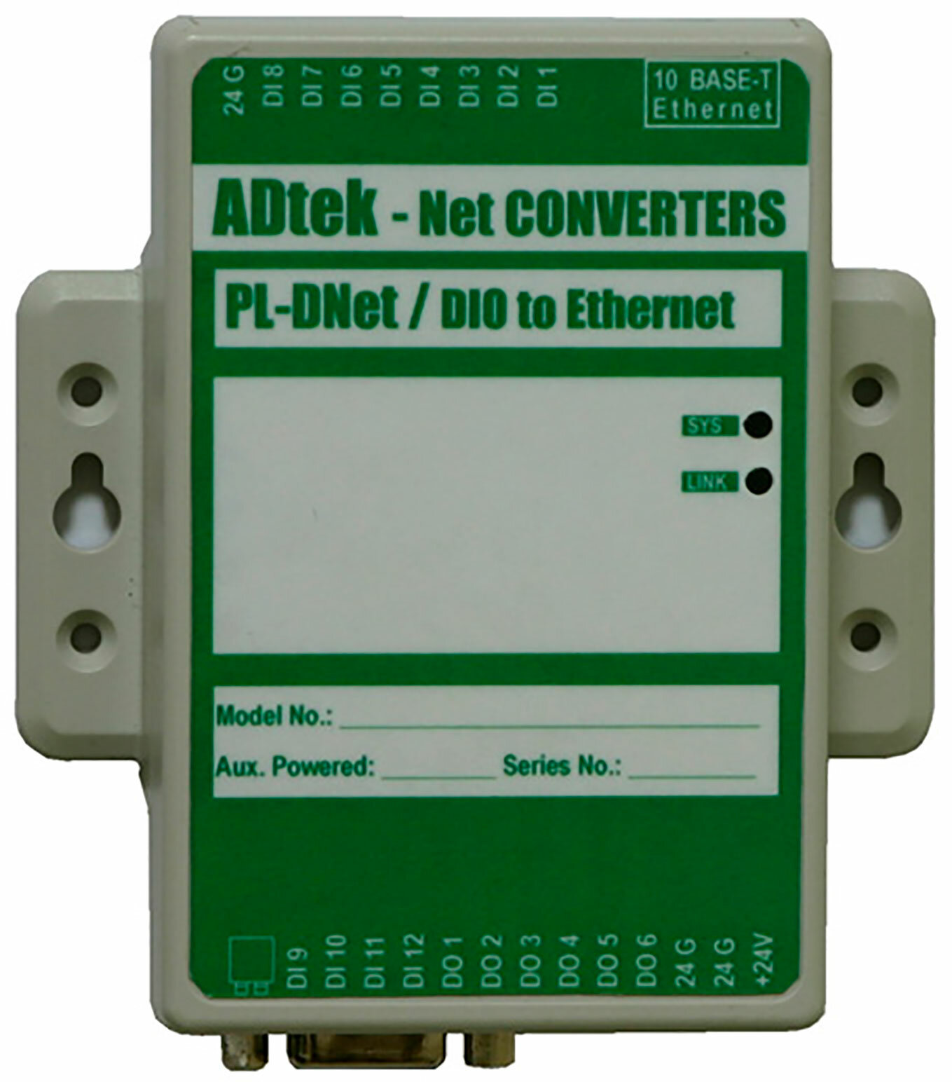 Преобразователь ADTEK PL-DNET-IC/06-A22-D24, 12 точек, 24В, 6 цифр, питание 24 VDC