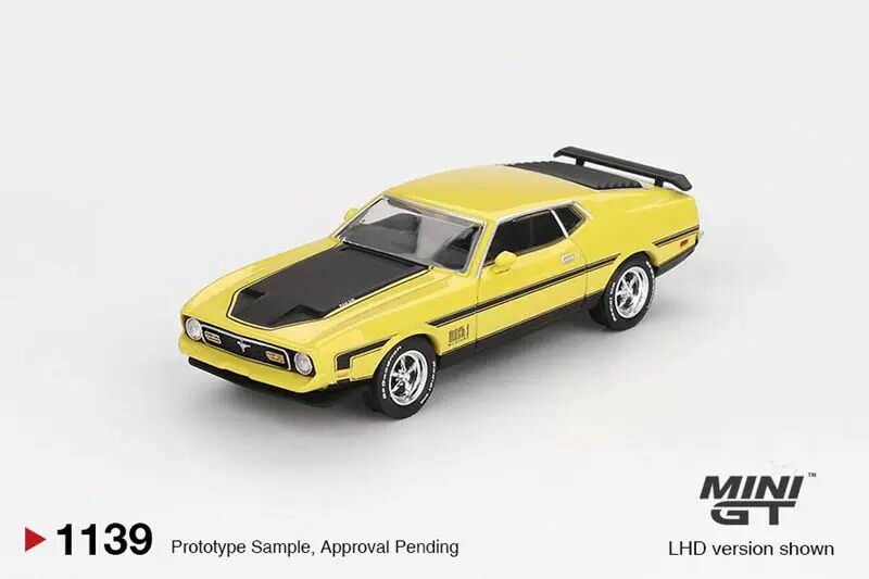 Машинка MINI GT MODEL 1:64 #1139 Ford Mustang yellow Die-cast Alloy Model Collection Toy Children Gifts