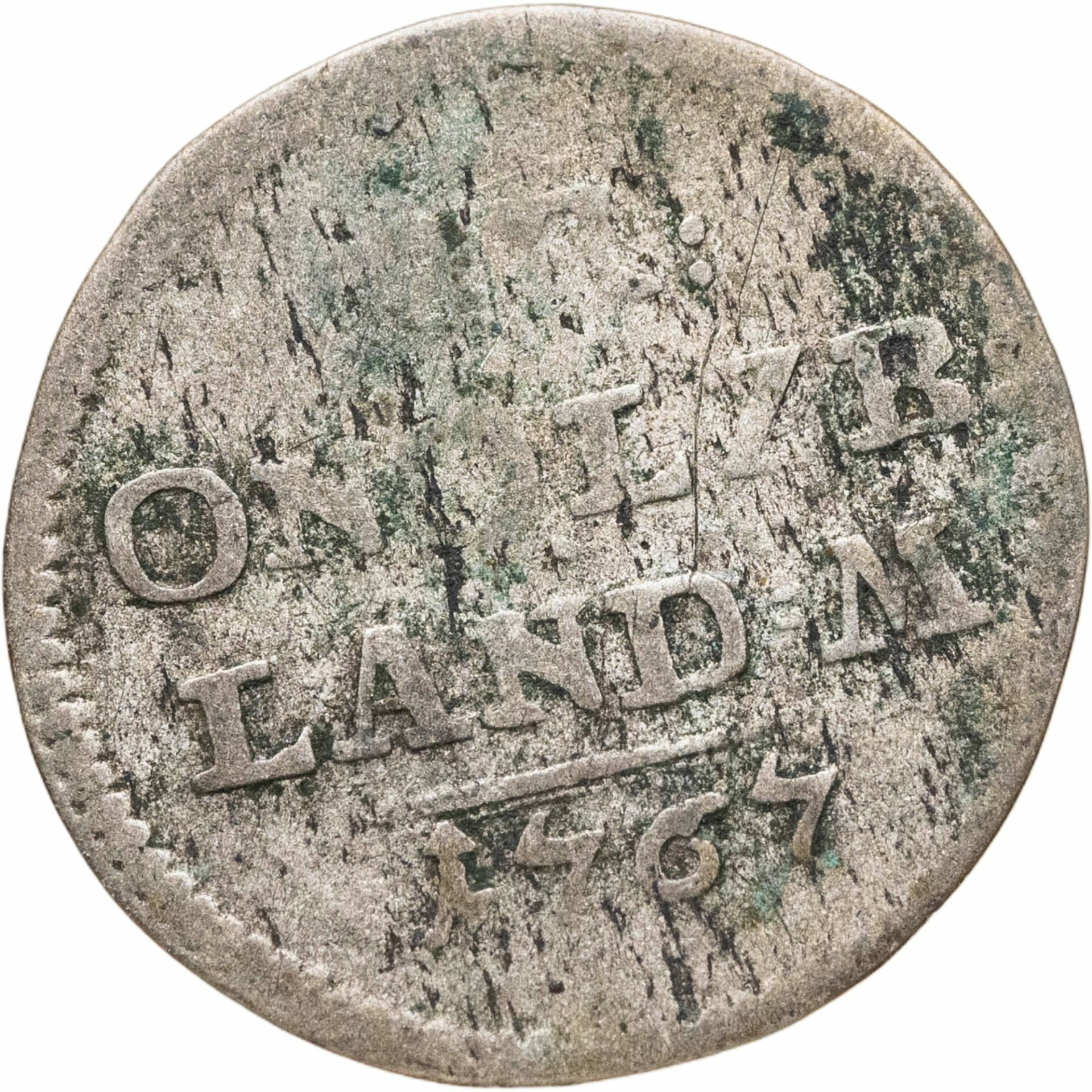 Бранденбург-Ансбах 2½ крейцера 1767, Серебро, в сохранности VG