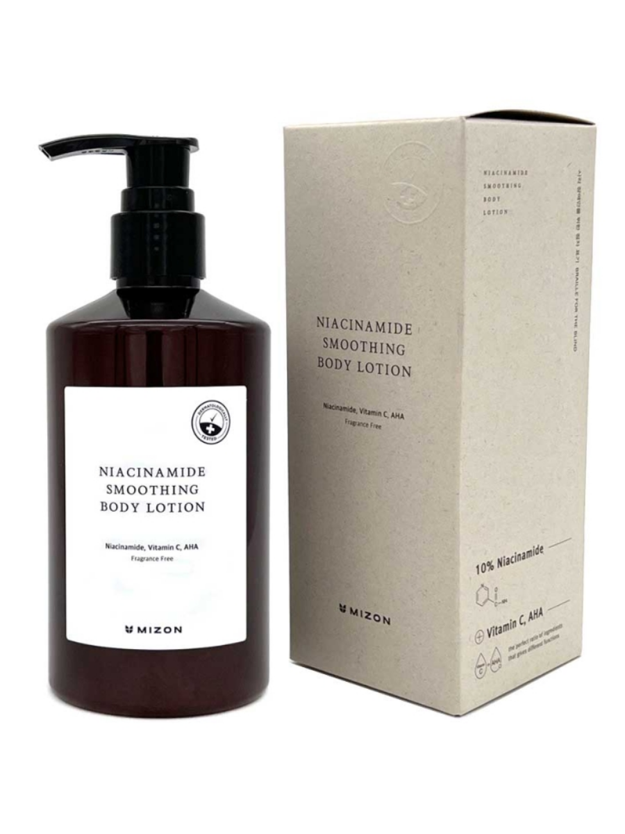 Лосьон Mizon Niacinamide Smoothing Body Lotion, Осветляющий лосьон для тела с ниацинамидом, 300 мл