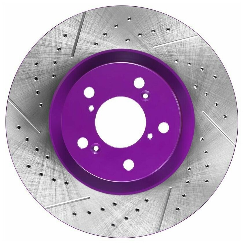 Диск тормозной передний перфорированный для а/м Honda Legend, Pilot; Acura MDX, RLX, ZDX, NIBK RN1410DSET