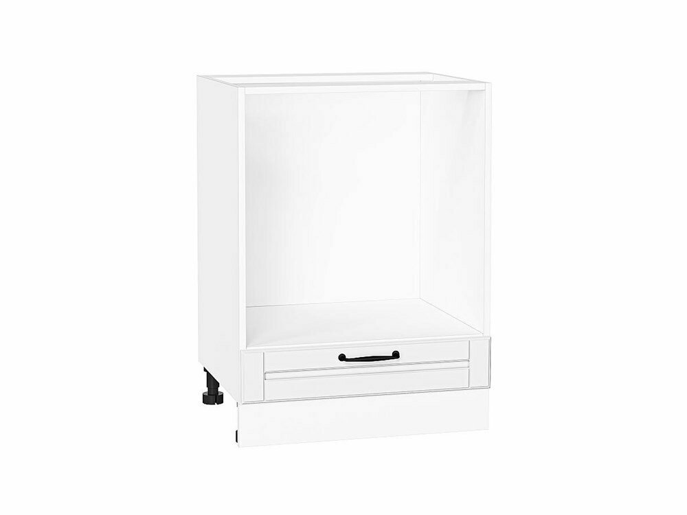 VVT Кухонный Шкаф нижний под духовку Дублин Белый, Special White, 600, каркас ЛДСП Белый, фасад МДФ Special White, 816*600*474