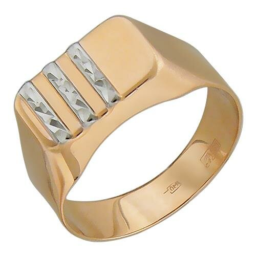 Печатка, красное золото, 375 проба