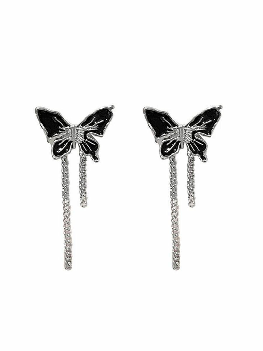 Серьги пусеты, стекло, эмаль, искусственный камень, металл