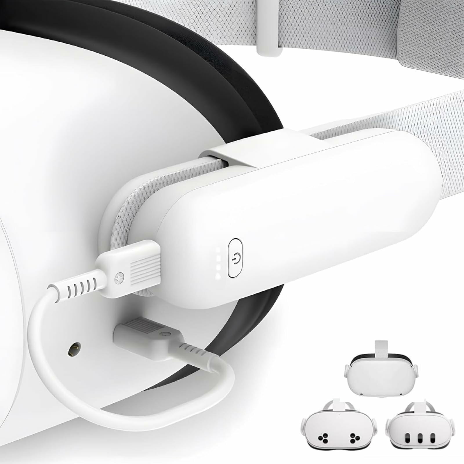 Аккумуляторный блок 5000mAh для Oculus Quest 2/3/3S, портативный, продлевает время игры на 2-4 часа