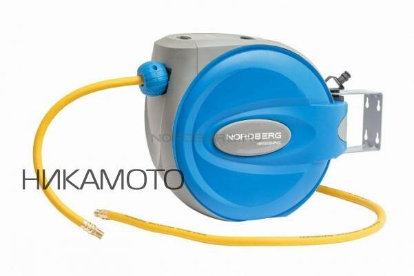 NORDBERG HR1015HPVC Шланг поливинилхлоридный, гибкий на автоматической катушке, диаметр 9,5 х 15,5 мм, 15 м