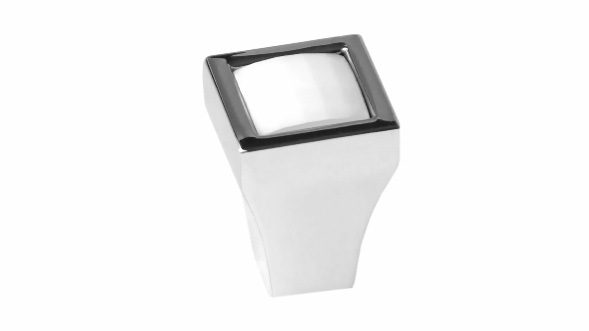 Мебельная ручка CRYSTAL RC425CP/CrW.4, хром полированный, crw - белый кристалл