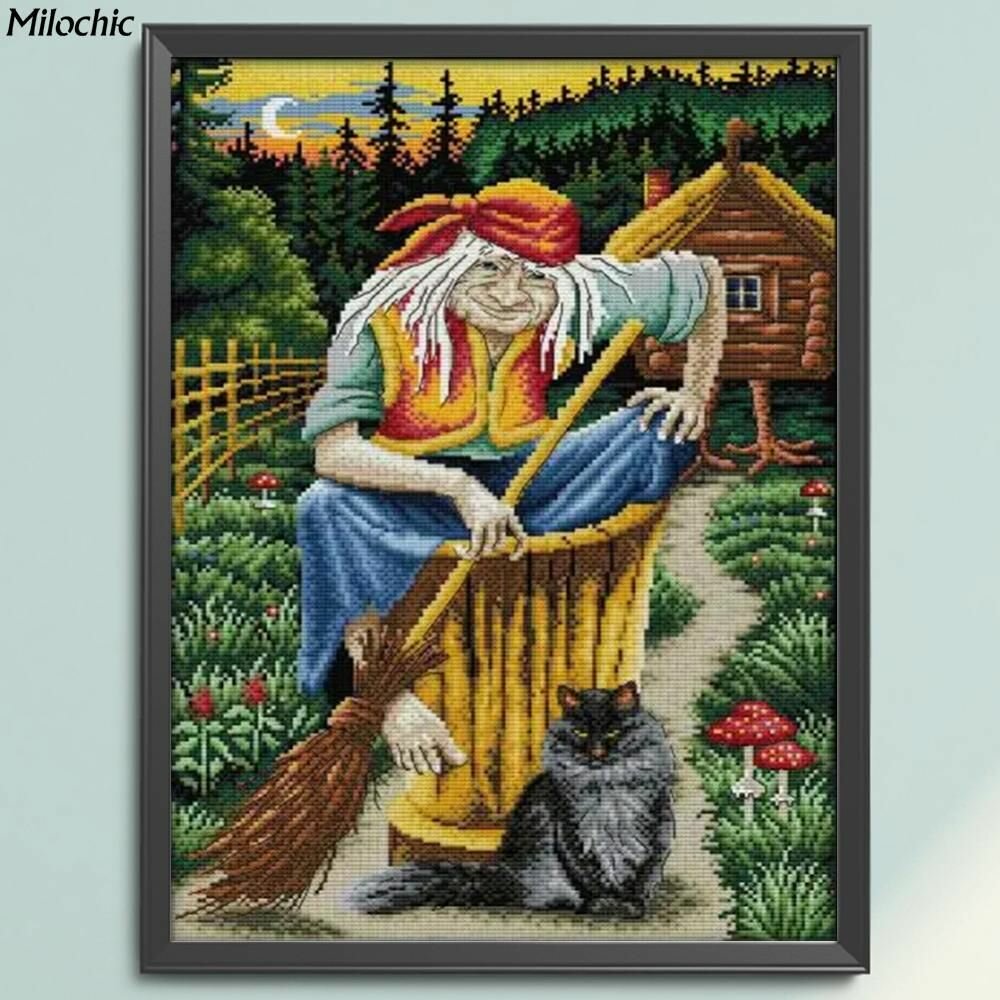 Набор для вышивания крестиком серии character, полностью вышитый экологической хлопчатобумажной нитью 14 карат в 2 нити с принтом 35*48 см=v=