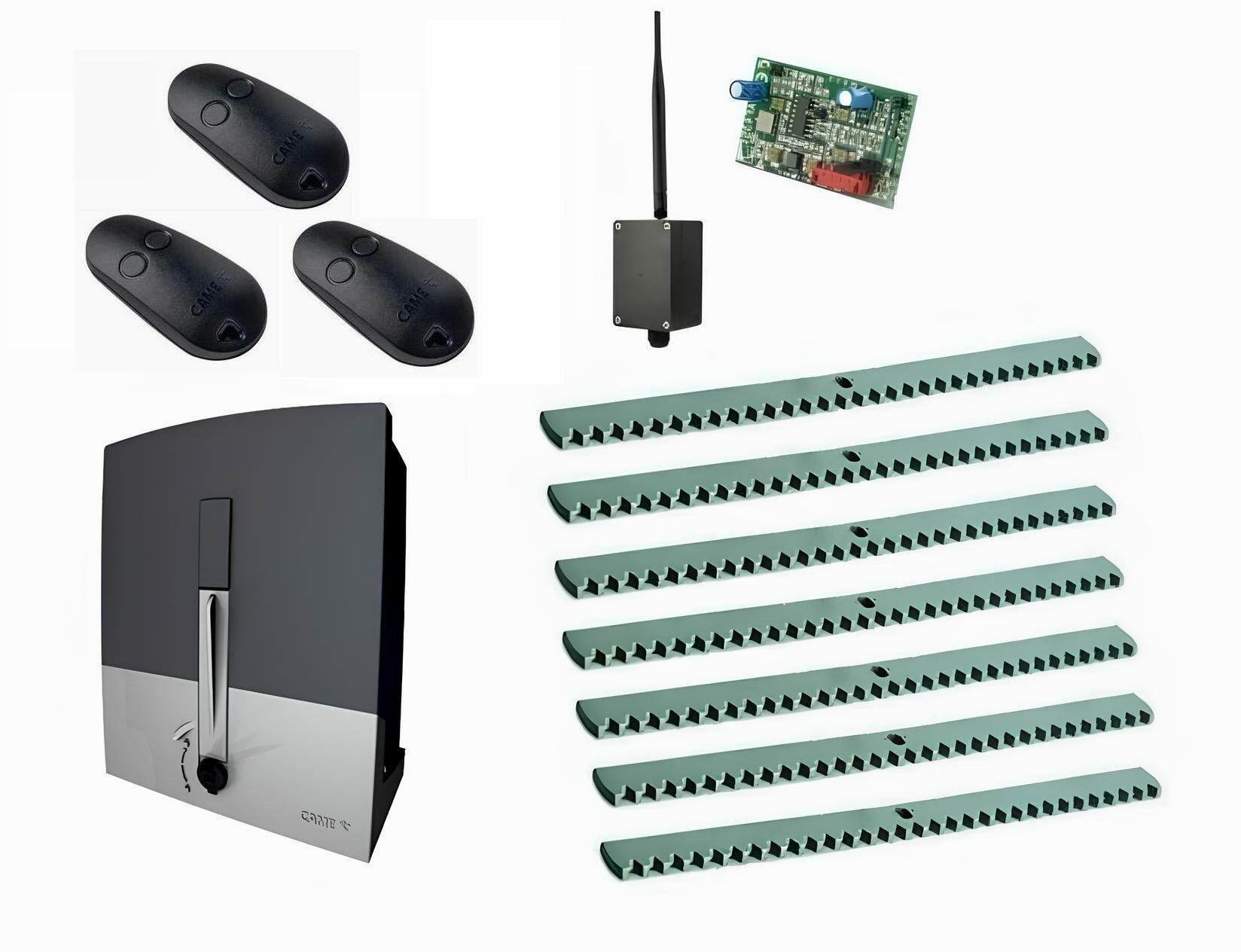 Автоматика для откатных ворот BXL04AGS KIT-KR7-BT-Т3, комплект: привод, радиоприемник, 3 пульта, 7 реек, Bluetooth-модуль