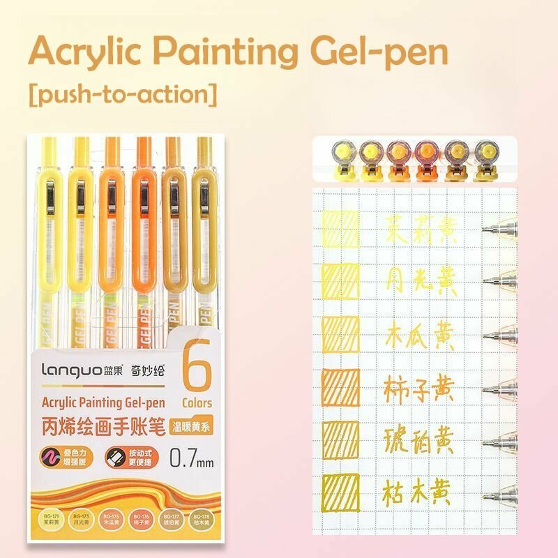 Кисть для акриловых красок с нажимным механизмом