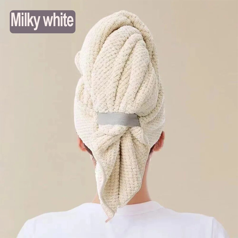 Большое полотенце для волос из микрофибры DUTRIEUX Белый, Milky White
