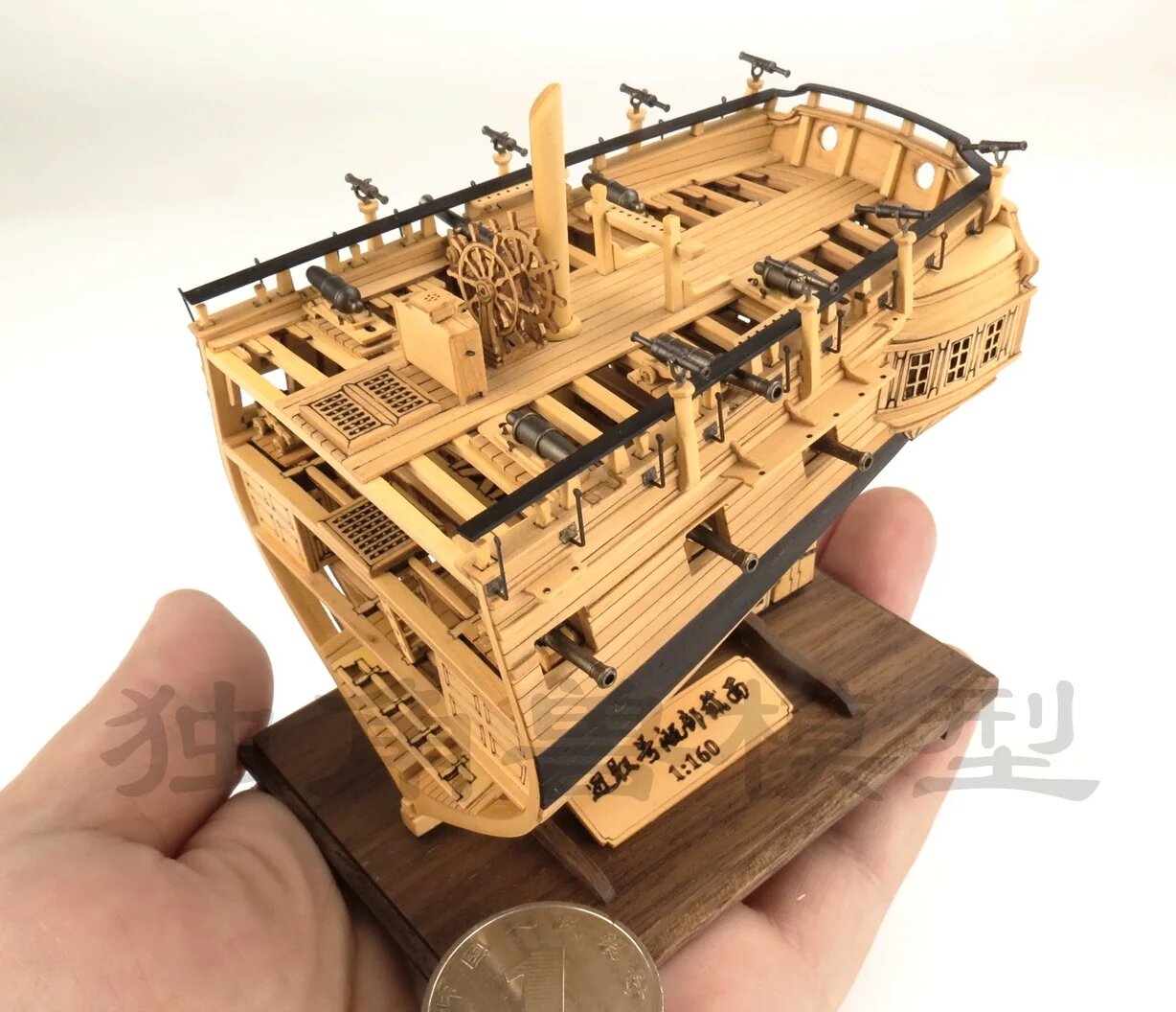 Модель корабля HMS Enterprise из дерева NIDALE 1/160