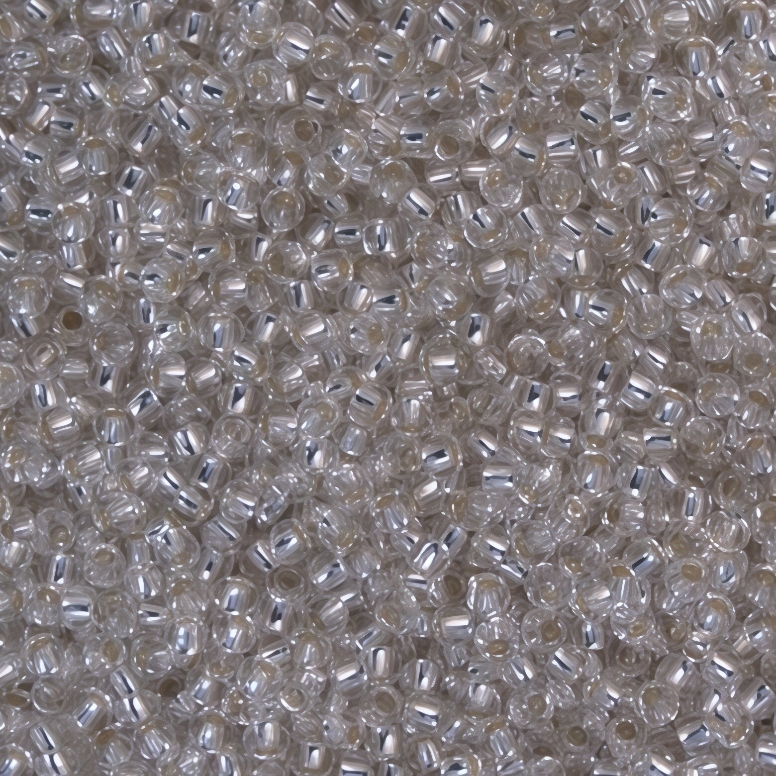 Бисер TOHO круглый, размер 10/0, цвет #21 (Внутреннее серебрение, хрусталь), 10 грамм