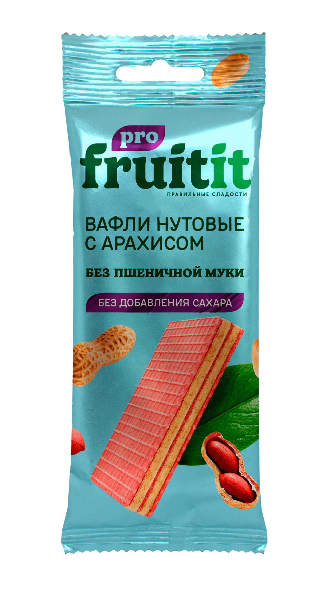 Вафли нутовые FRUIT IT PRO с арахисом 35г,5 шт