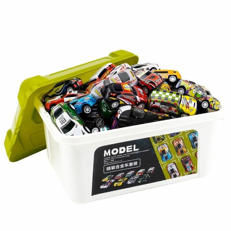 Набор металлических машинок Ралли 30 штук с инерционным механизмом в чемодане для мальчиков и гонок