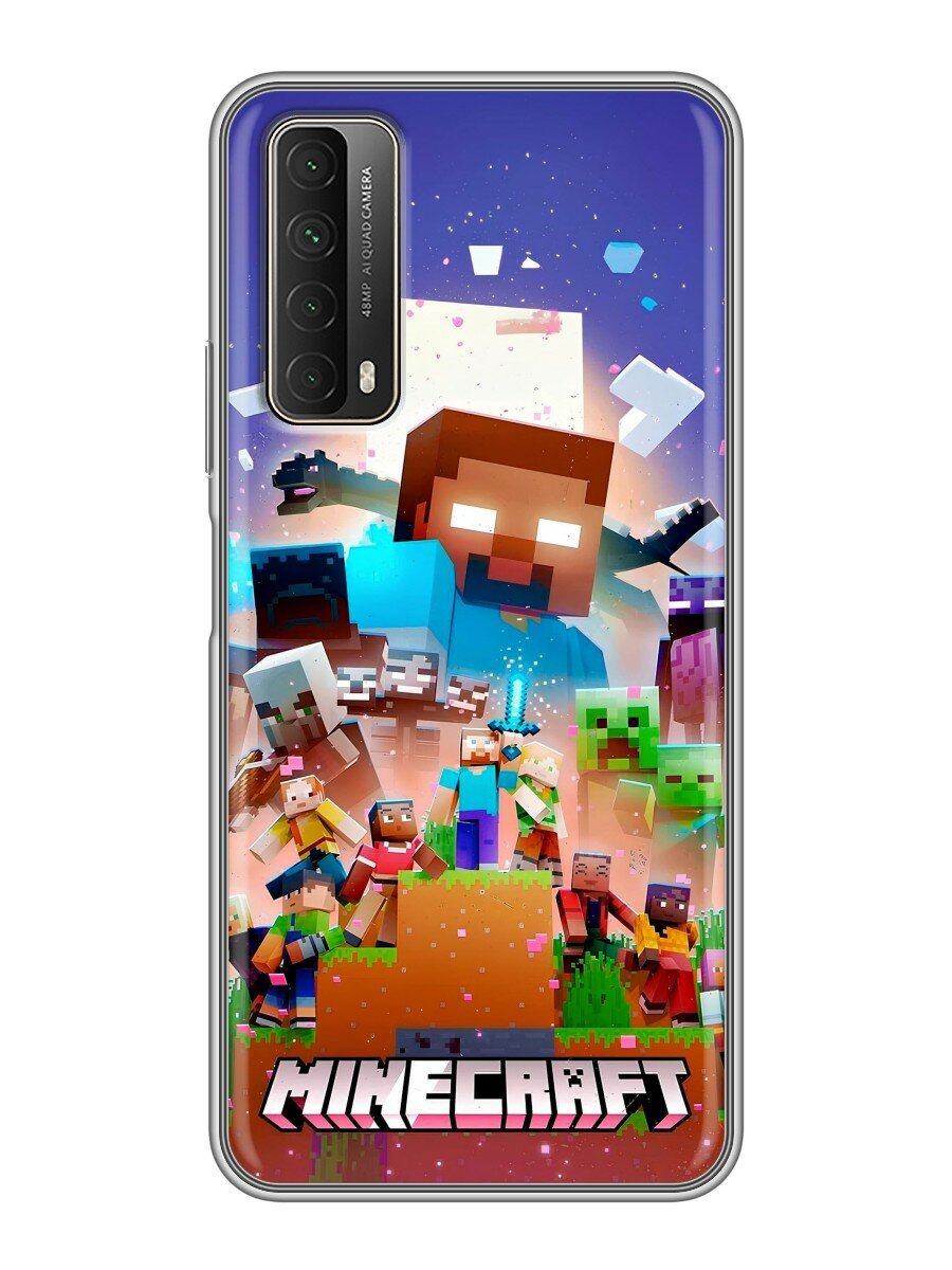 Чехол для Huawei P Smart (2021) с принтом Minecraft Майнкрафт (Хуавей П Смарт 2021)